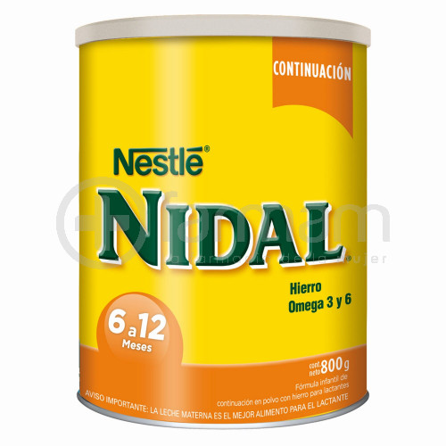 Nestle Nidal Formula Lactea De Continuacion Polvo 6 A 12 Meses 800Gr ...