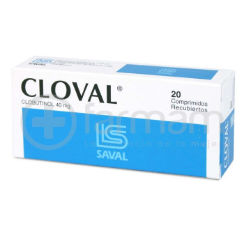 Cloval Comprimidos 40 Miligramos 20 - Farmam.cl